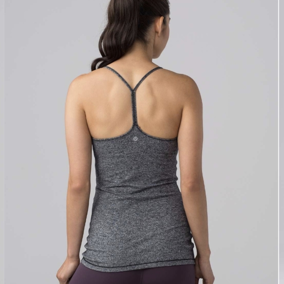 lululemon athletica | Tops | Lululemon Power Pose Tank Heathered Black ...
